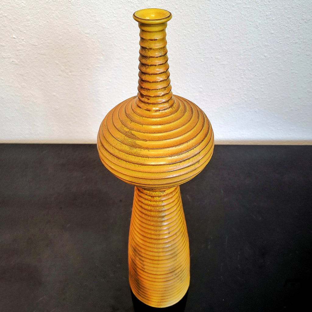 CONICAL VASE WITH BULB AND RIDGES BY ALVINO BAGNI – MODERN REDUX