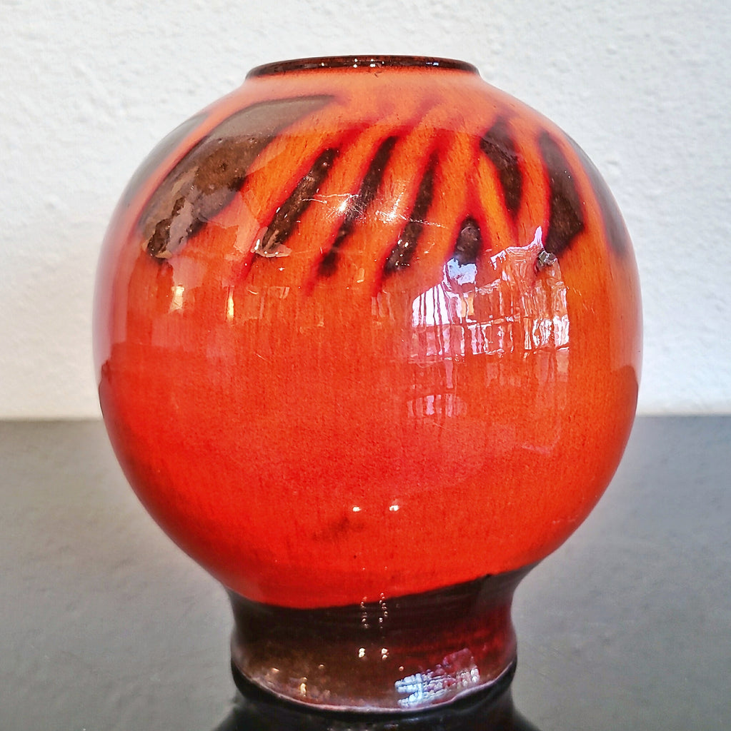 ORANGE ELLY & WILHELM KUCH STUDIO ORB VASE – MODERN REDUX