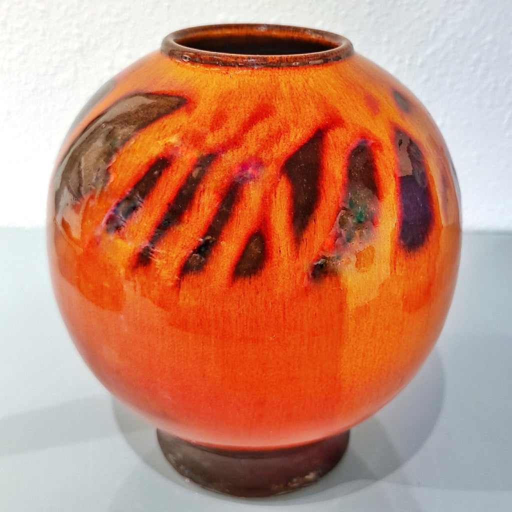 ORANGE ELLY & WILHELM KUCH STUDIO ORB VASE – MODERN REDUX