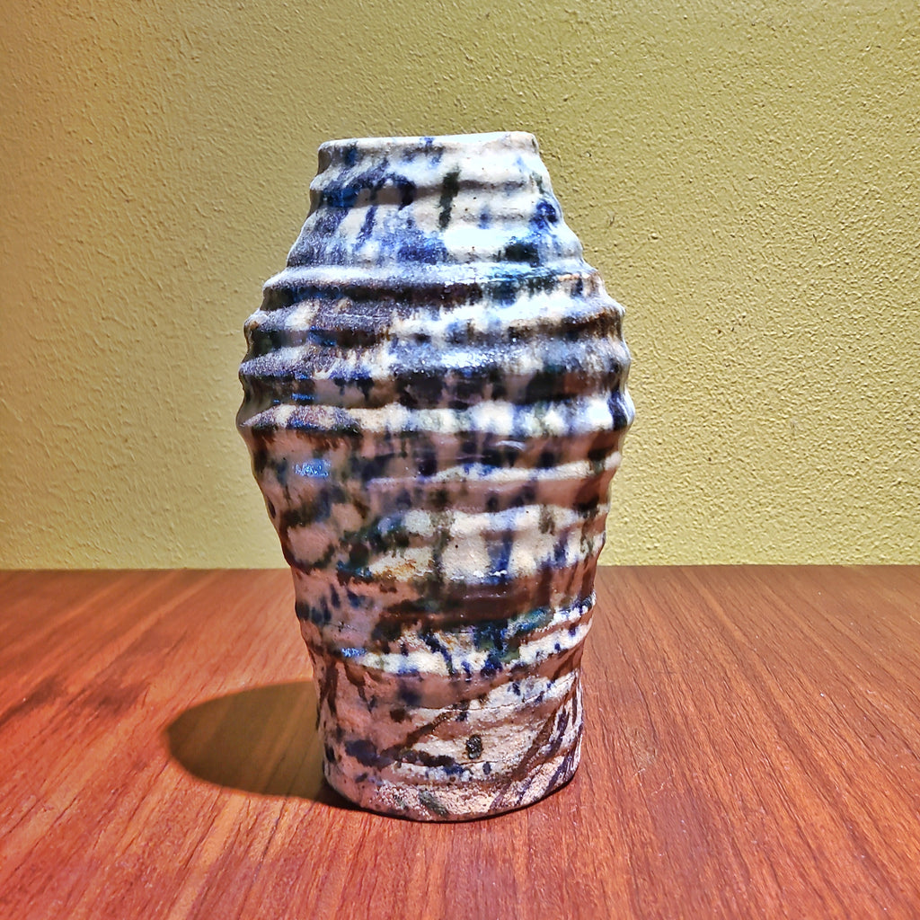 UNUSUAL COILED STONEWARE VASE SIGNED “RADOVICH” – MODERN REDUX