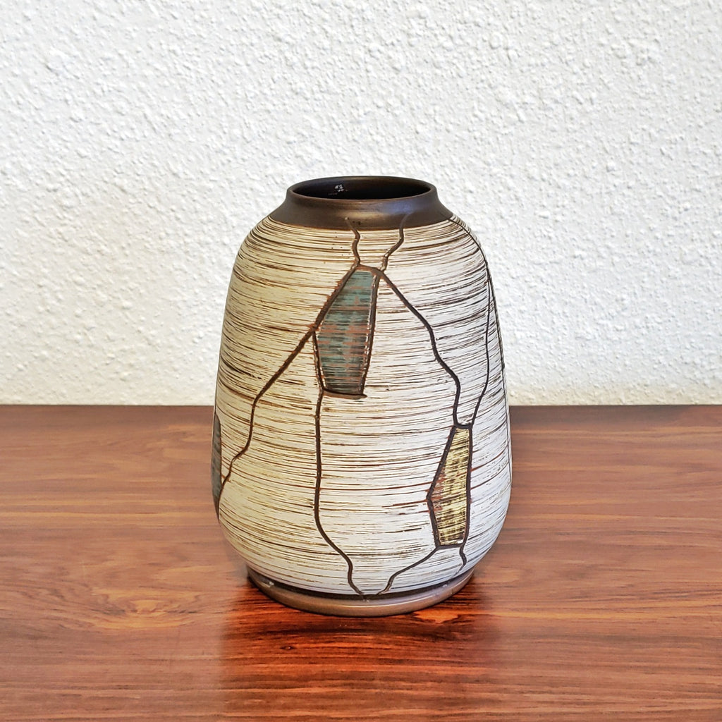 SAWA-KERAMIK ‘NAPOLI’ DÉCOR “KLINKER” VASE Nr. 234/15 – MODERN REDUX