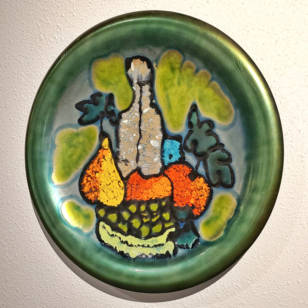 ENAMEL ON COPPER WALL PLATE BY UBALDO CINCIARINI FOR STUDIO CELLINI RA ...