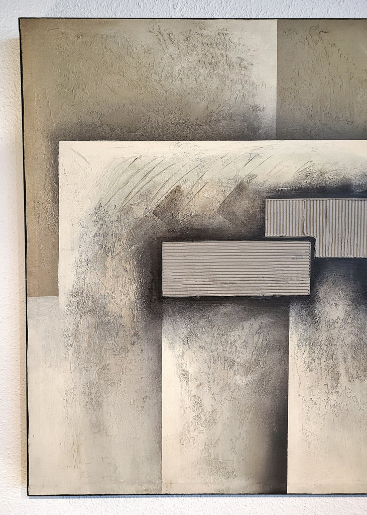 CLEAN-EDGE GEOMETRIC ABSTRACT SIGNED “MARX” (1980s) – MODERN REDUX