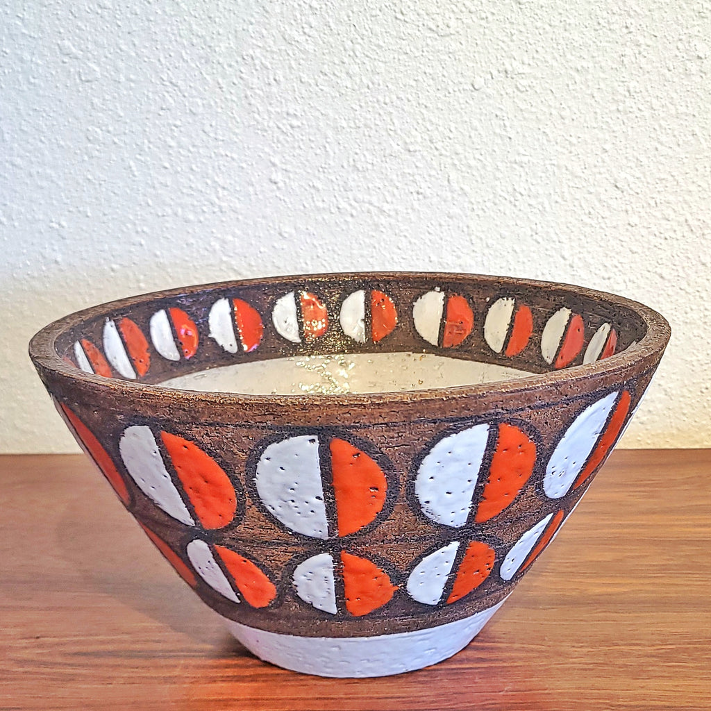 LARGE BITOSSI CERAMIC BOWL WITH SEMICIRCLES – Modern Redux